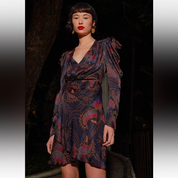 FARM Rio | Dresses | New Farm Rio Sequin Toucan Wrap Mini Dress In ...